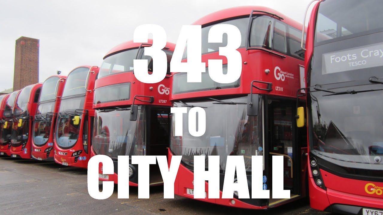 LONDON BUS ROUTE 343 Towards City Hall - YouTube