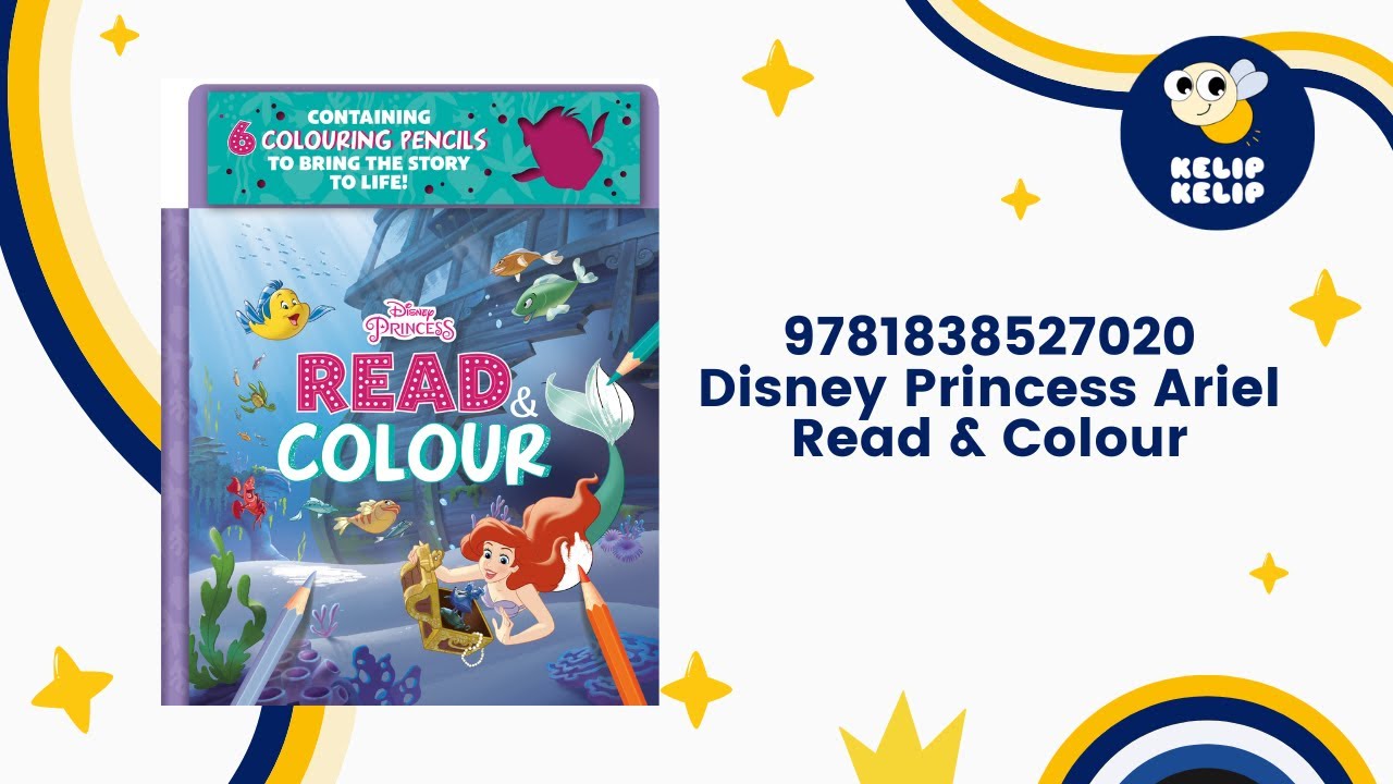 9781838527020 Disney Princess Ariel Read & Colour Story Book ...