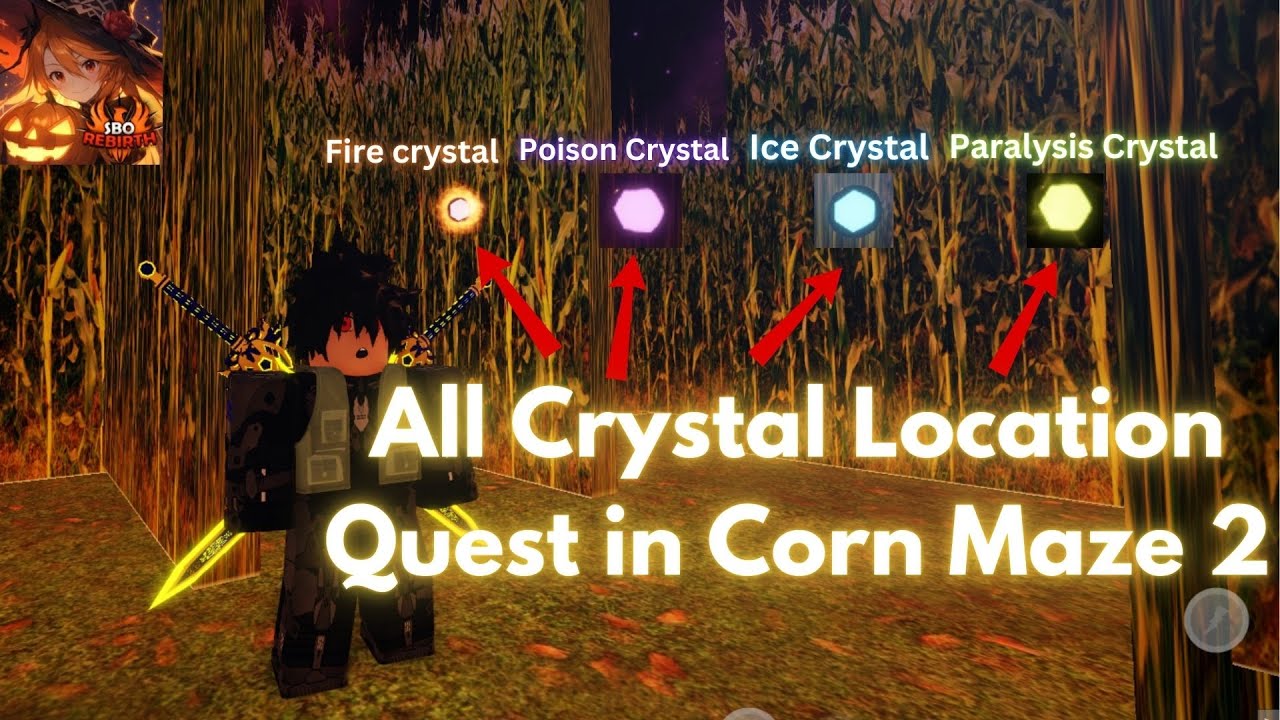 Crystal Locations (Ice, Fire, Poison, Paralysis) in Corn Maze 2 | Sword ...