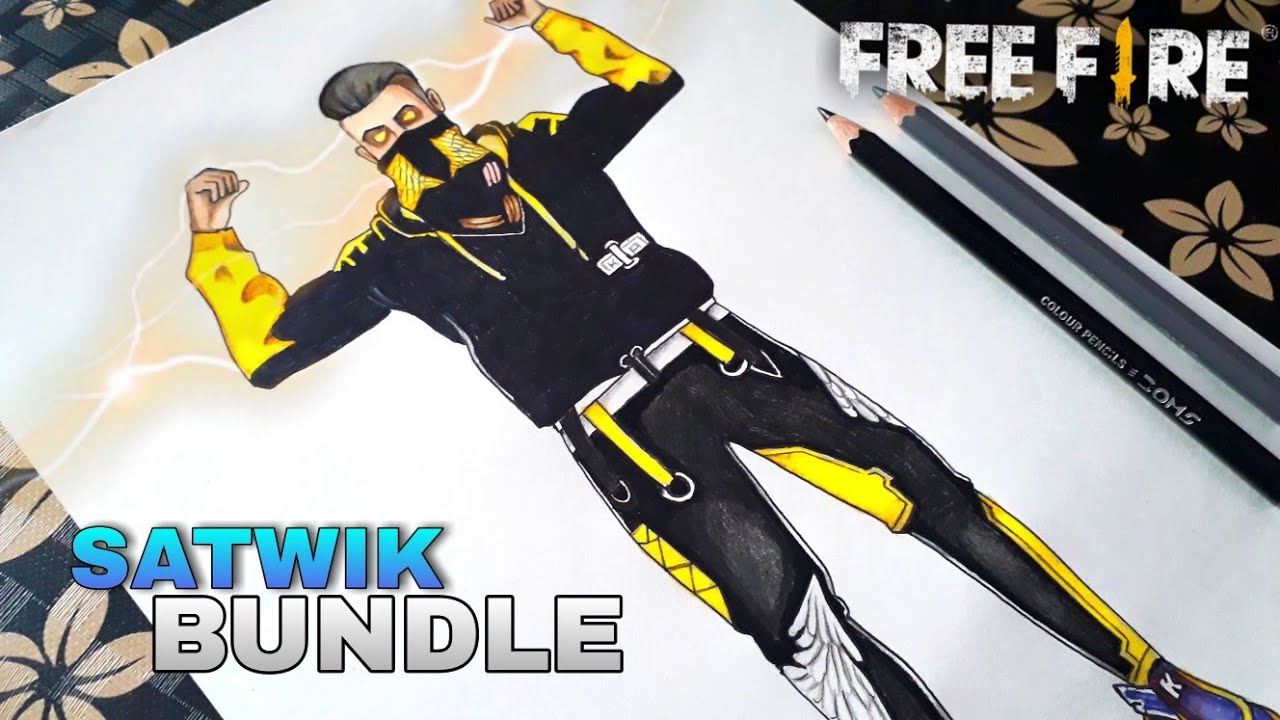 SATWIK BUNDLE DRAWING || @satvik FREEFIRE DRAWING || KAKU arts - YouTube