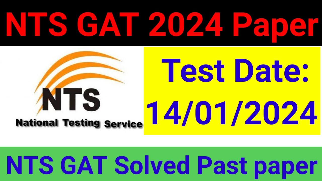 NTS GAT Paper held on 14/01/2024 || NTS GAT Past paper 2024 || Part 1st ...
