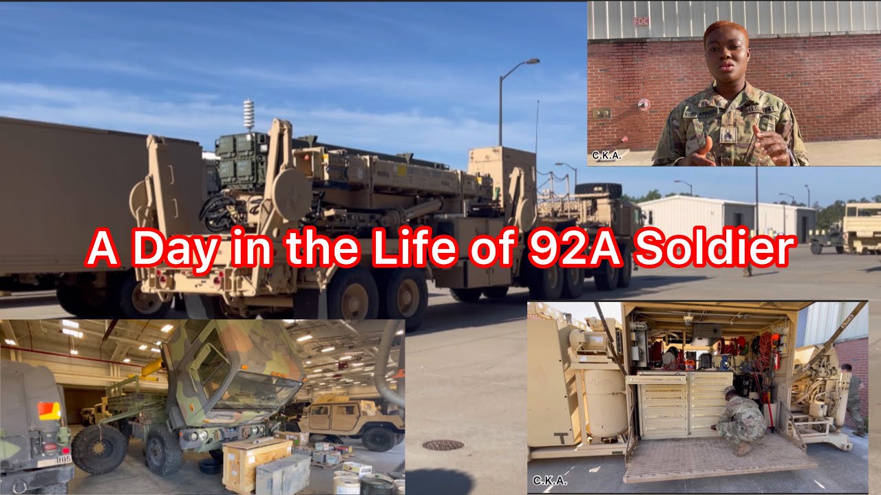 A DAY IN THE LIFE OF A 92A SOLDIER - YouTube
