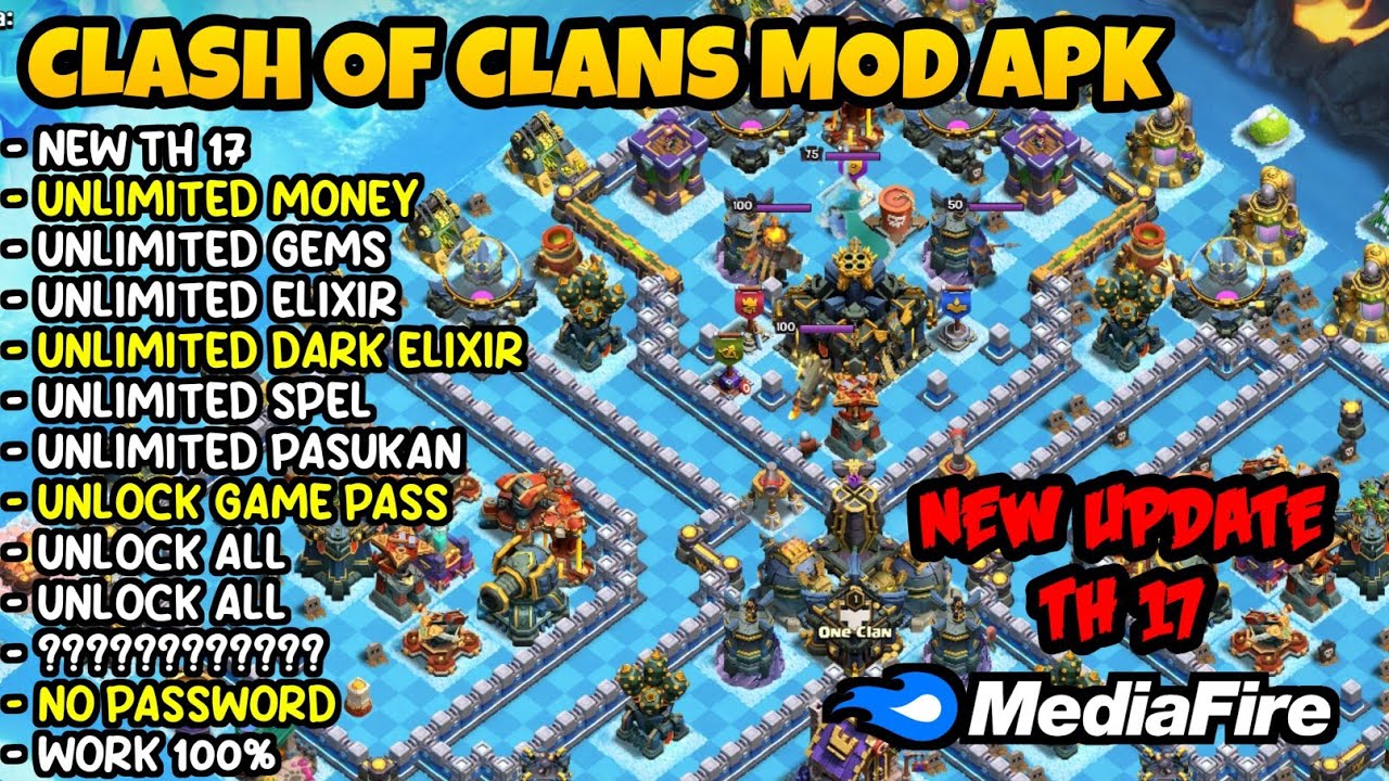 NEW UPDATE!!Download coc mod terbaru Unlimited money and troops - YouTube
