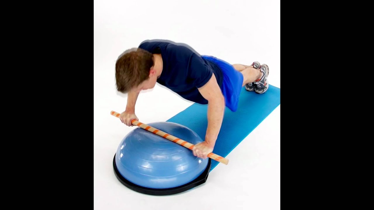 BOSU - WAND PUSH UP -hep2go - YouTube