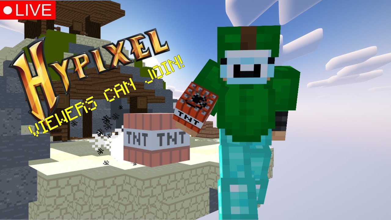 HYPIXEL WITH VIEWERS! | i finally made a good thumbnail - YouTube