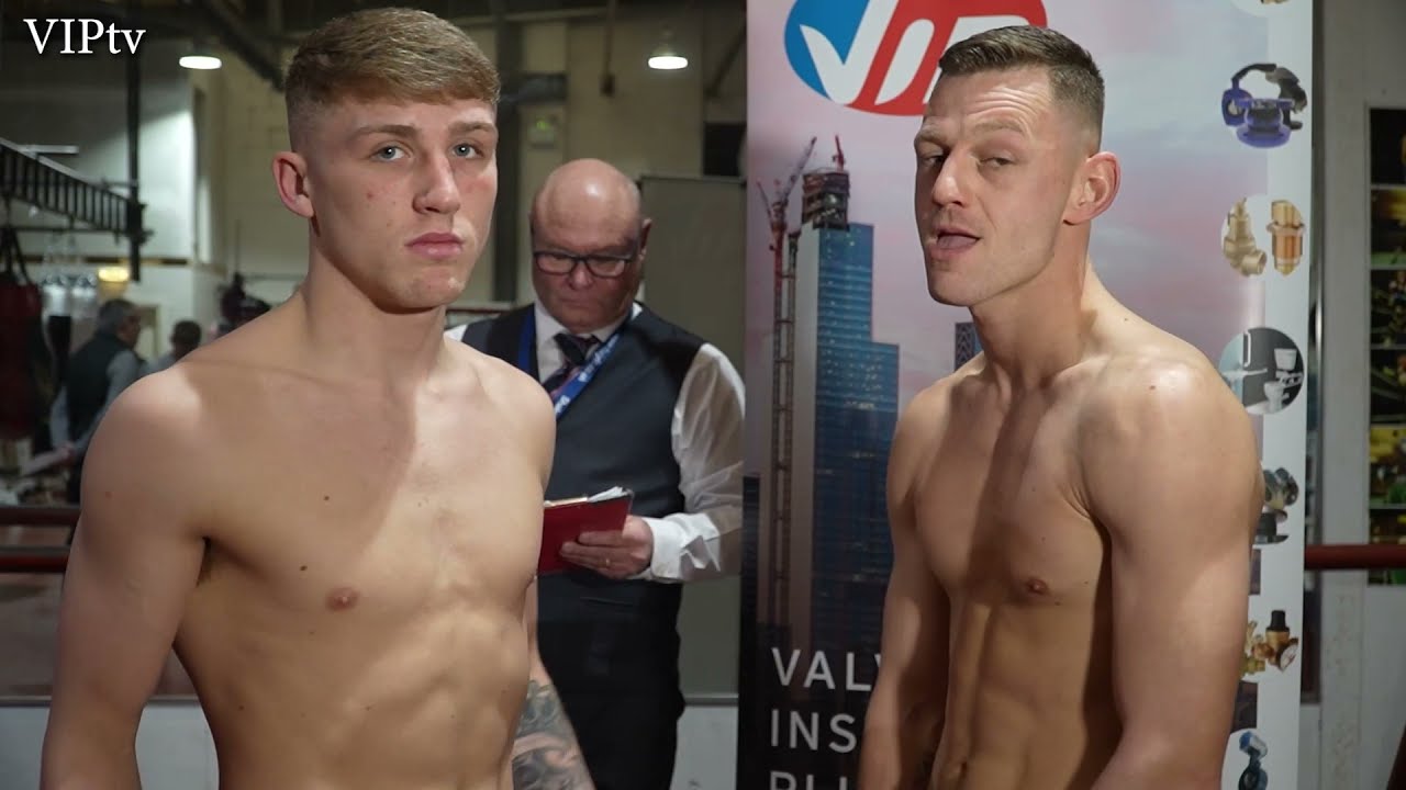 Joe Howarth v Jack Osgood weigh-in for the Manchester Jolly boys at the ...