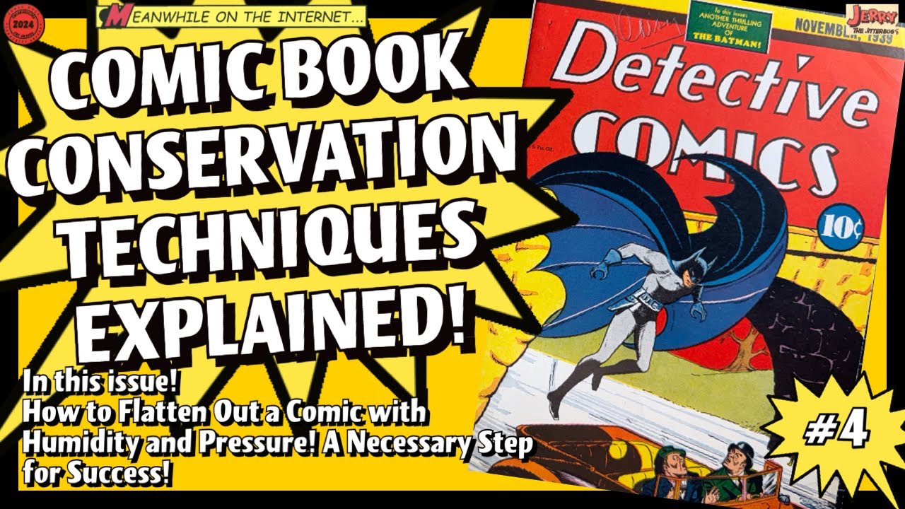 Conservation of Detective Comics Number 33! Part 4! Flattening Out Interior of the Comic! - YouTube