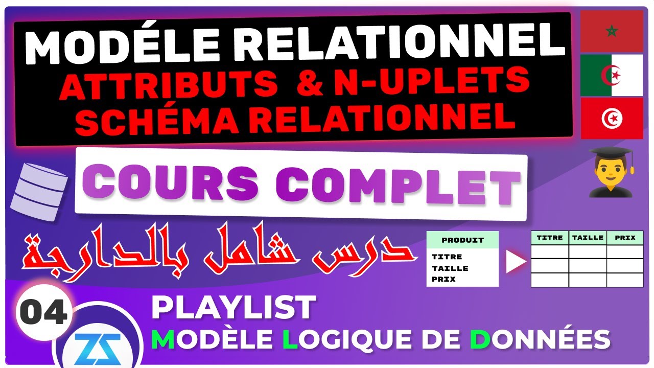 Modèle relationnel darija 04 : Les attributs, n-uplets et le Schéma ...