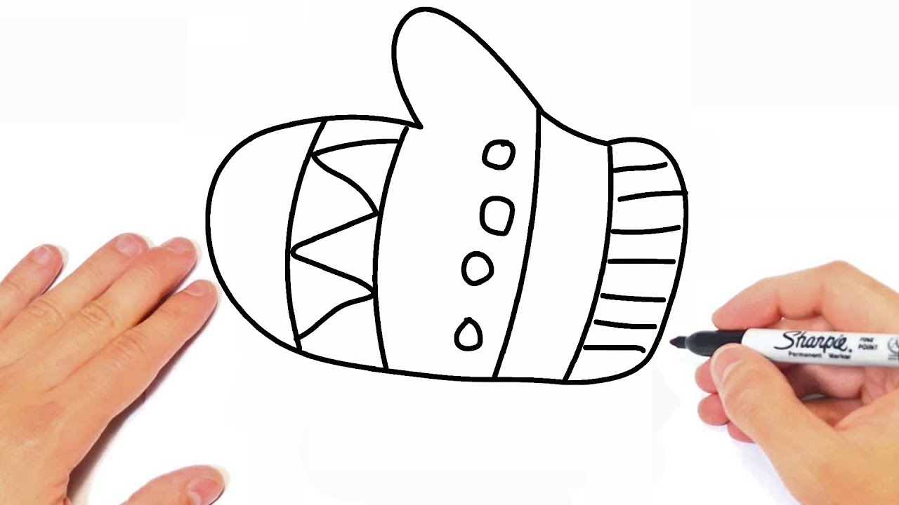 How to Draw cold gloves | Drawing Lesson | Step by Step - YouTube