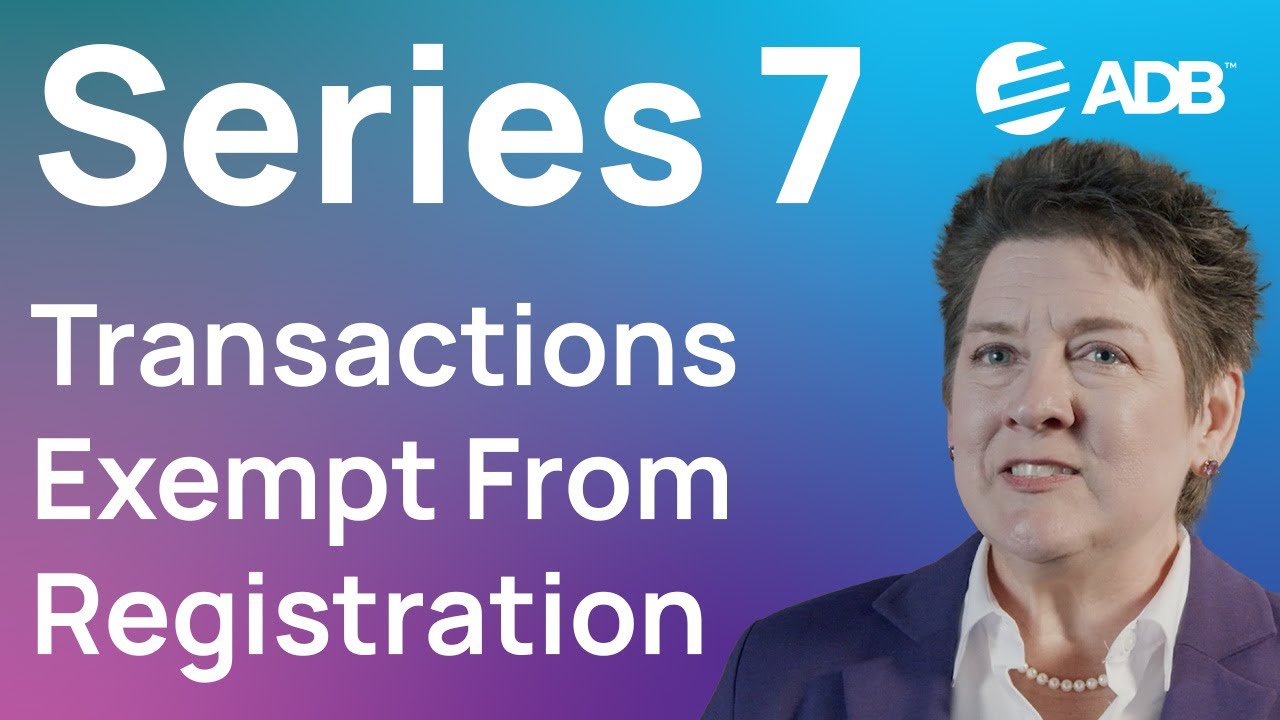 Series 7 – Exempt Transactions Explained - YouTube