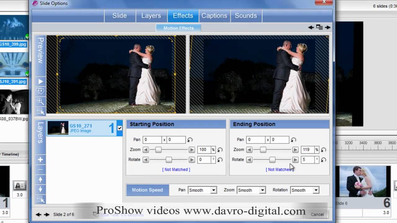 Zoom and Rotate ProShow Gold 4.5 - YouTube