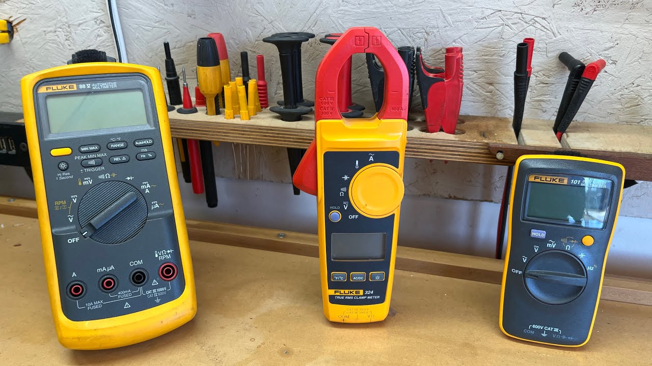 Fluke digital volt ohmmeter (multimeter) comparison - YouTube