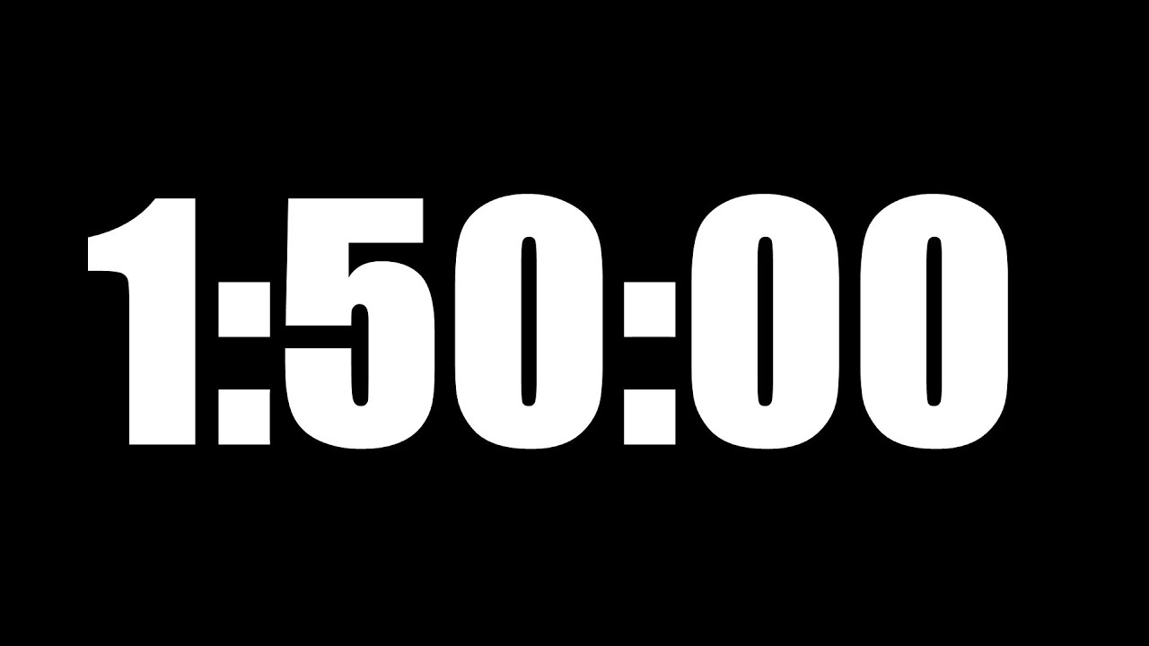 1 HOUR 50 MINUTE TIMER • 110 MINUTE COUNTDOWN TIMER ⏰ LOUD ALARM ⏰ ...
