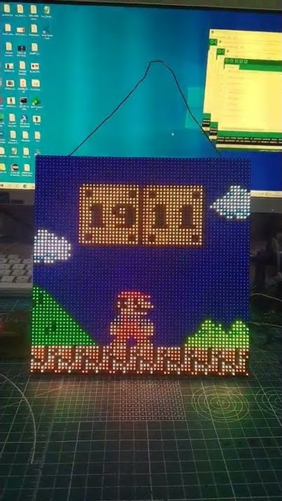 Esp32 Hub75 Mario Bros clock. - YouTube