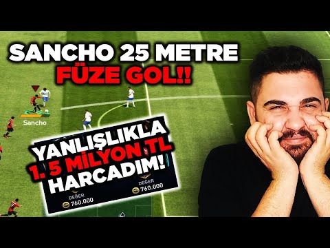 SANCHO 25 METRE MÜKEMMEL FÜZE GOL! YANLIŞLIKLA 1.5 MİLYON HARCADIM!! FIFA MOBILE