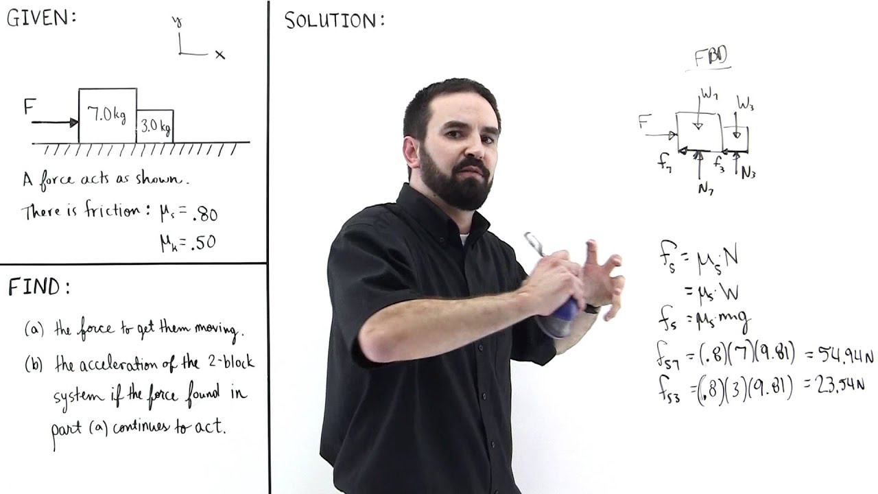 Two Blocks Accelerating Together Example 2 - YouTube