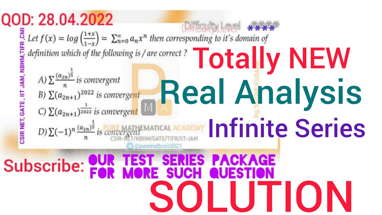 Csir Net Iit Jam Gate Nbhm Solution Qod 28042022 Real Analysis Series By Sudip