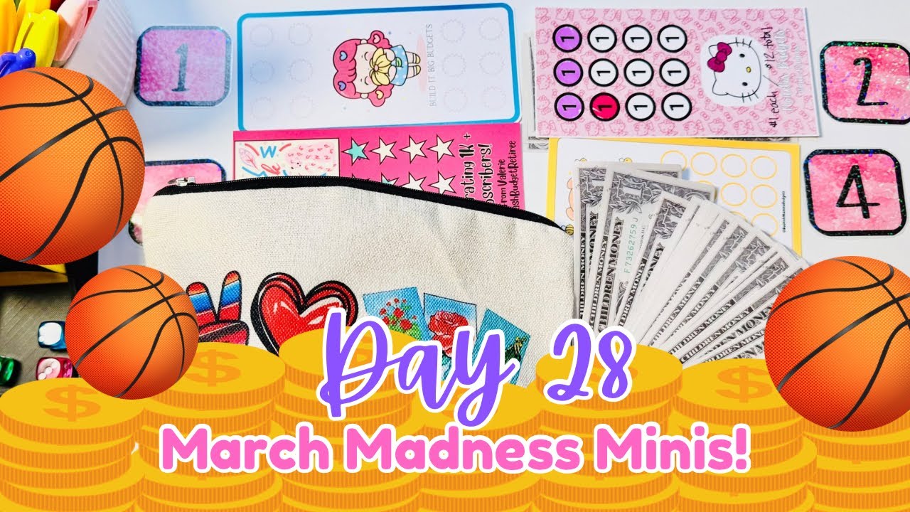 Budget/Saving: DAY 28 March Madness Minis - YouTube