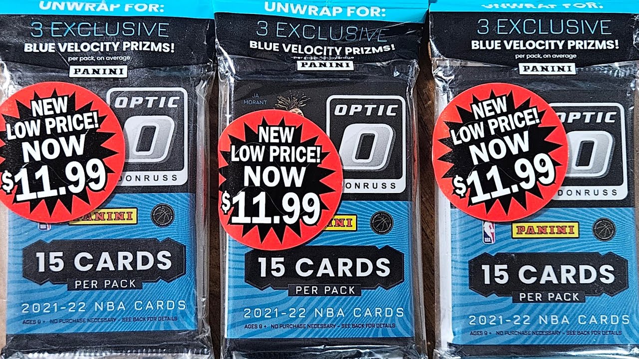 2021-22 Donruss Optic Basketball 15-Card Discounted Cello Packs x 3 ...