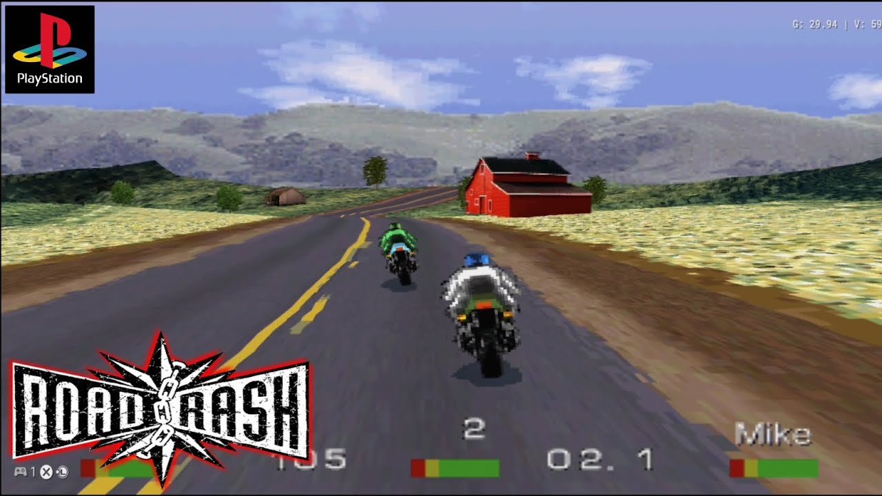 Road Rash _ PS1 HD Gameplay ( Duckstation ) - YouTube