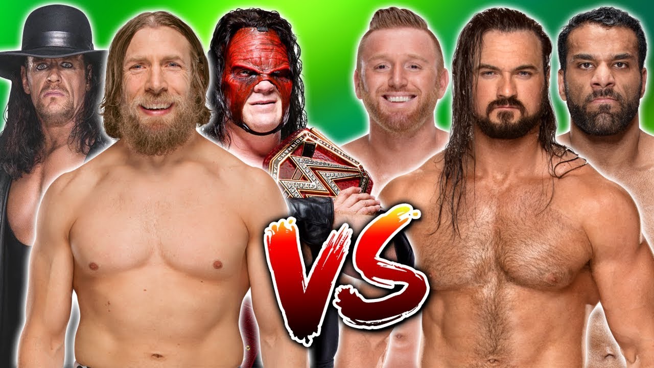 Daniel Bryan & Kane & Undertaker vs. 3MB (Jinder Mahal & Heath Slater ...