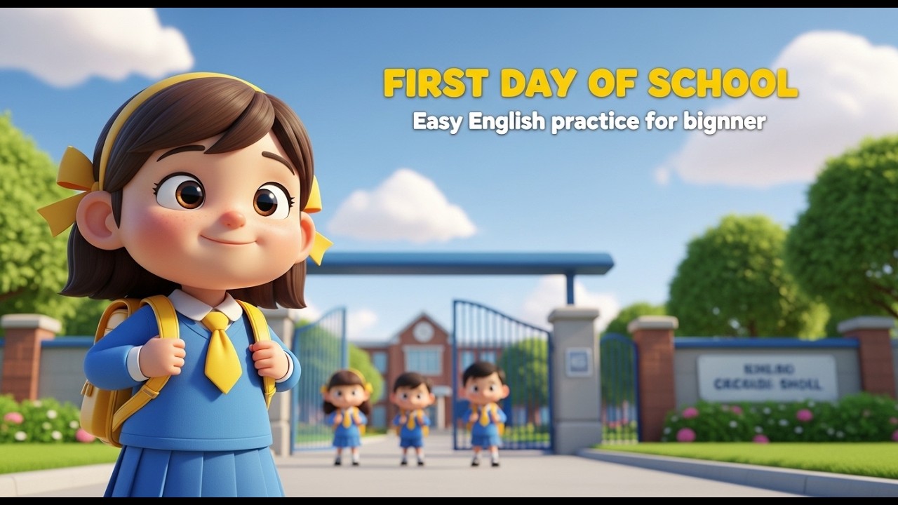first day of school for kids English Learning Animation - YouTube