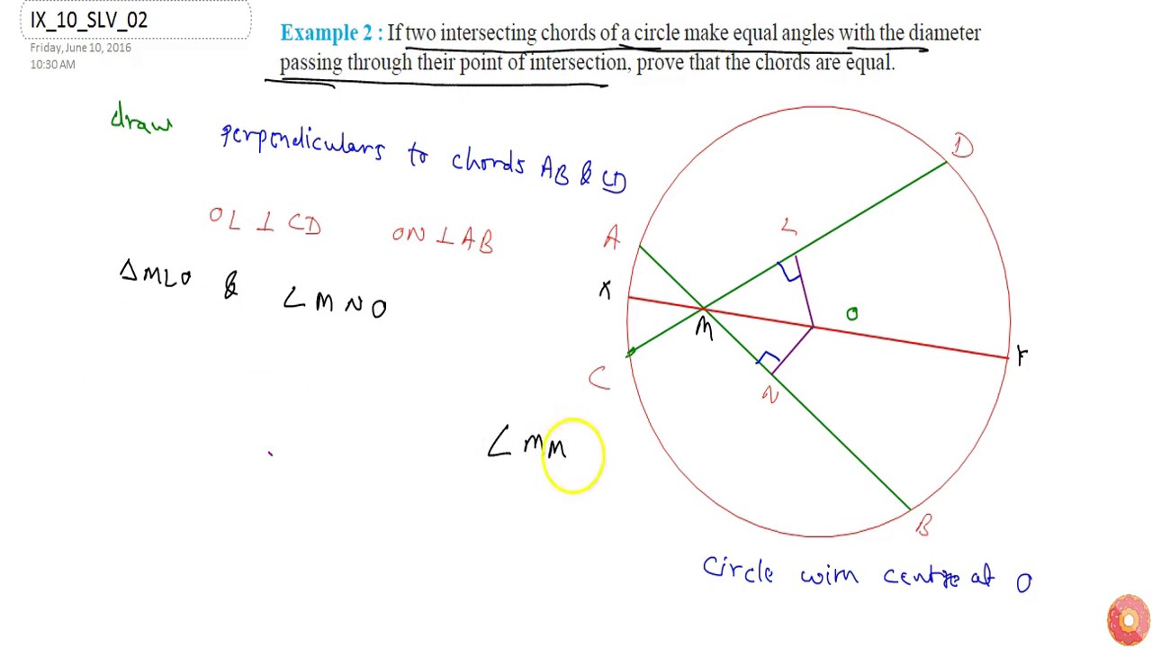 NCERT | Class IX | CIRCLES | Solved Examples | Question No. 2 - YouTube