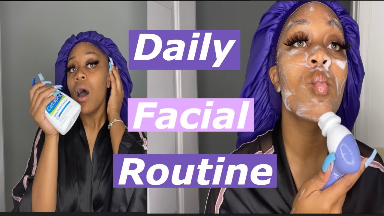 My Daily Facial Routine 🧼 ft. Cetaphil Facial Cleanser | Skin Care ...
