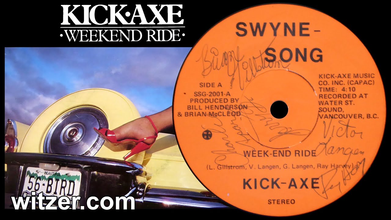 WEEKEND RIDE - KICK AXE (1981) - RARE AUTOGRAPHED Independent 45RPM ...