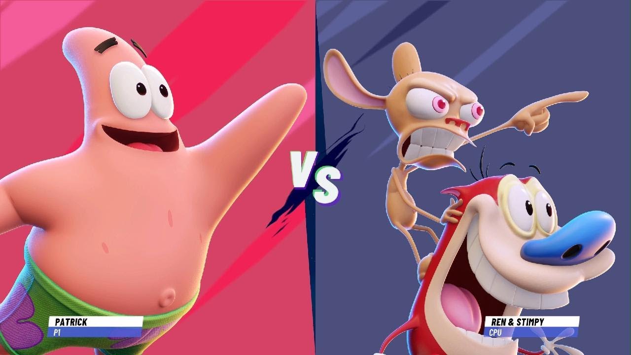 Nickelodeon All-Star Brawl 2 Patrick Star vs Ren&Stimpy - YouTube