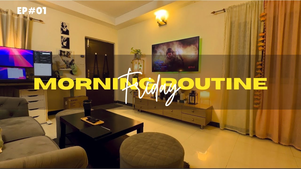 Morning Routine | Living room, home office setup, New Coffee Unboxing ...