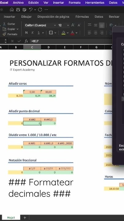 Formatear decimales en Excel - YouTube