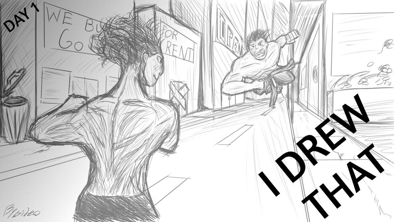 Learning How To Draw : Day 1 - YouTube