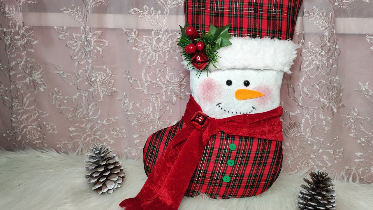 Bota navideña con cartón reciclado | DIY | manualidades | navidad - YouTube