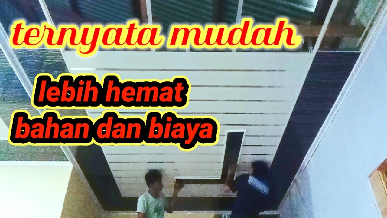 CARA MEMBUAT ORNAMEN BALOK PLAFON PVC || mau lebih hemat bahan begini ...