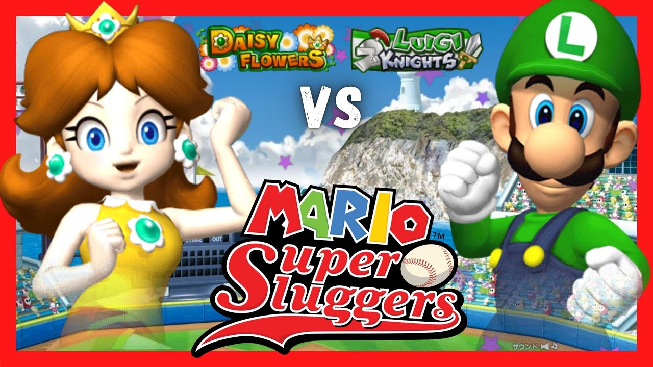 Mario Super Sluggers - Daisy vs. Luigi (Mario Stadium) - YouTube