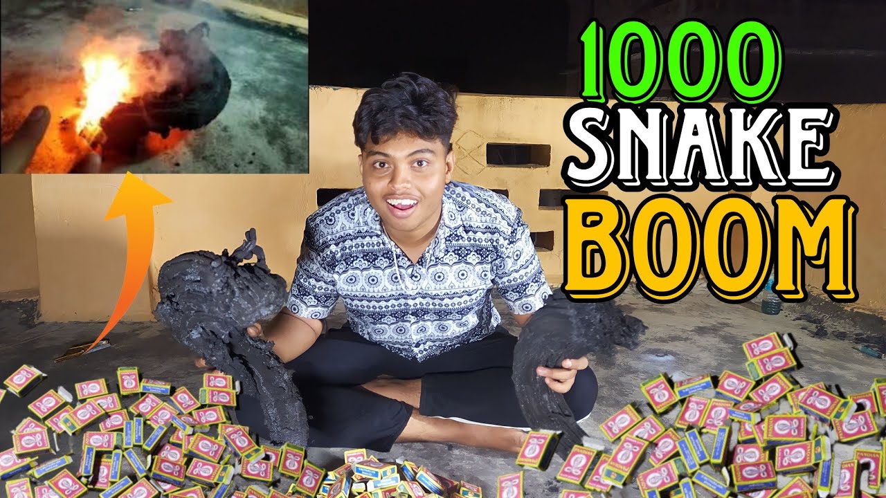 1000 SNAKE BOMB 🐍 at Once Fire Crackers Testing ~ Dewali snake cracker ...