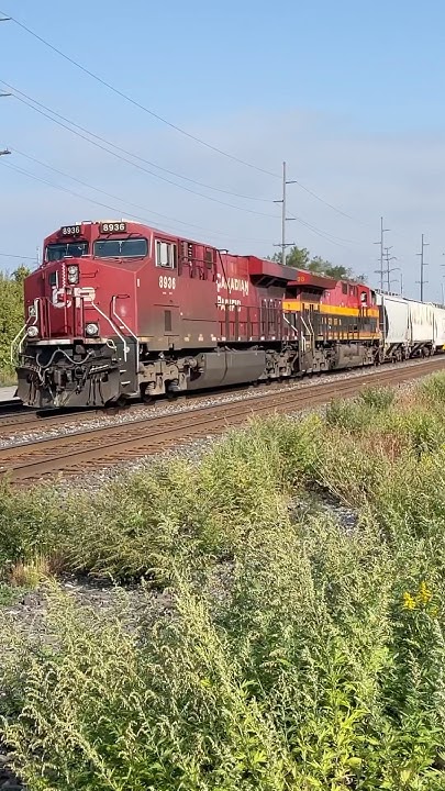 [DUO OF CPKC] CP 8936 ES44AC Leads CSX M267 At Lake Avenue Blasdell NY 9/22/24 - YouTube