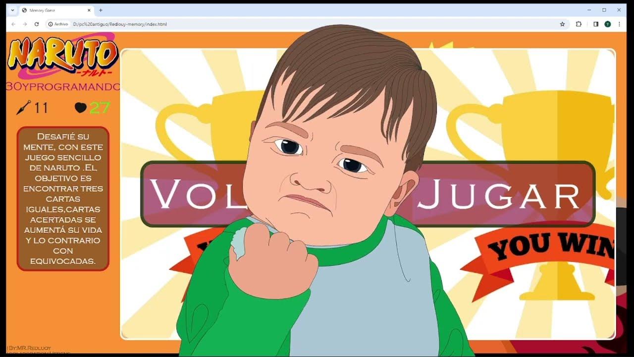 "Juego de Memoria de Naruto con HTML, CSS y JavaScript" - YouTube