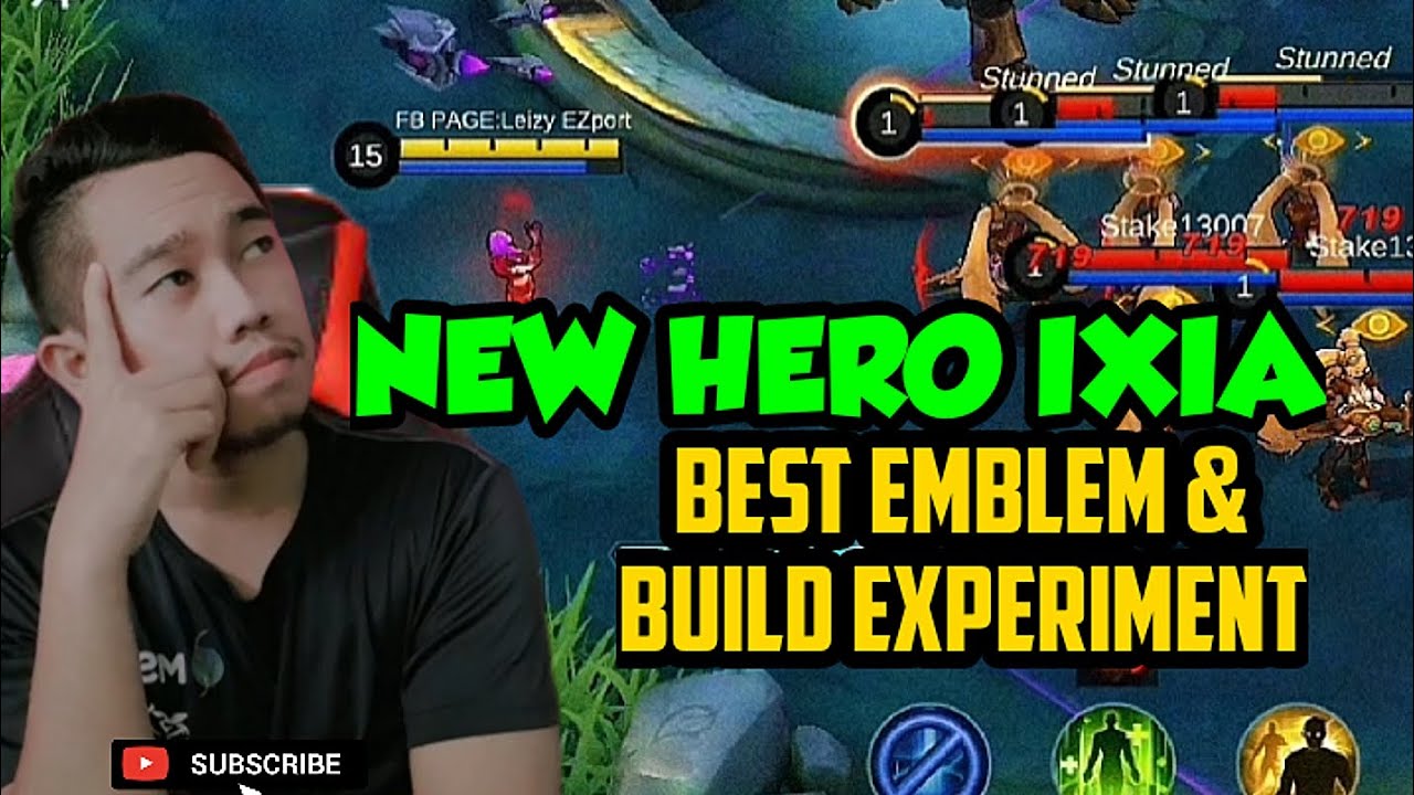 NEW HERO IXIA BEST BUILD EXPERIMENT|CUSTOM EMBLEM AND SKILL REVIEW ...