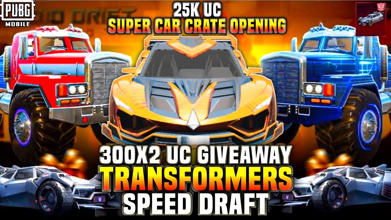 Transformers Speed Drift | 300x2 UC Giveaway | Super Car Crate Opening ...