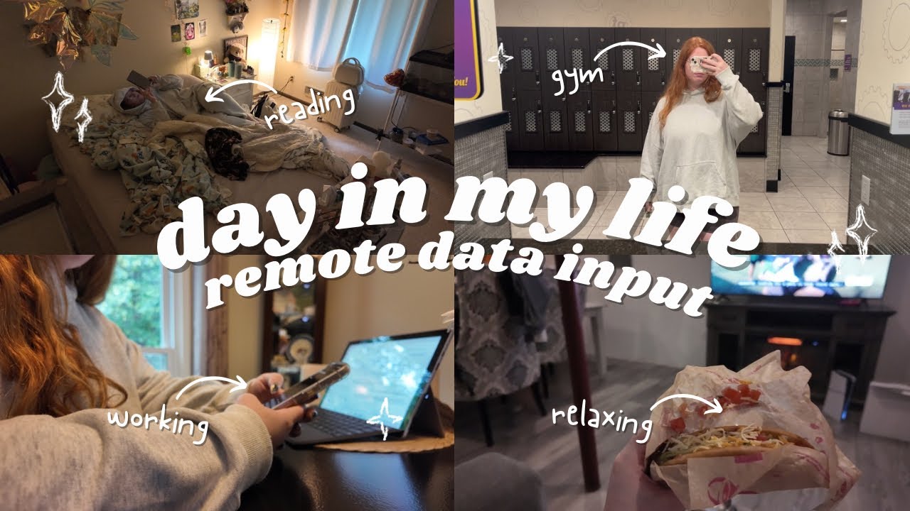 day in my life 💻 remote work & cozy routines as a data input specialist ...