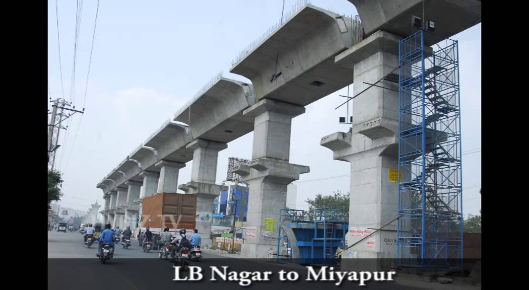 Hyderabad Metro Rail LB Nagar to Miyapur Progress - YouTube
