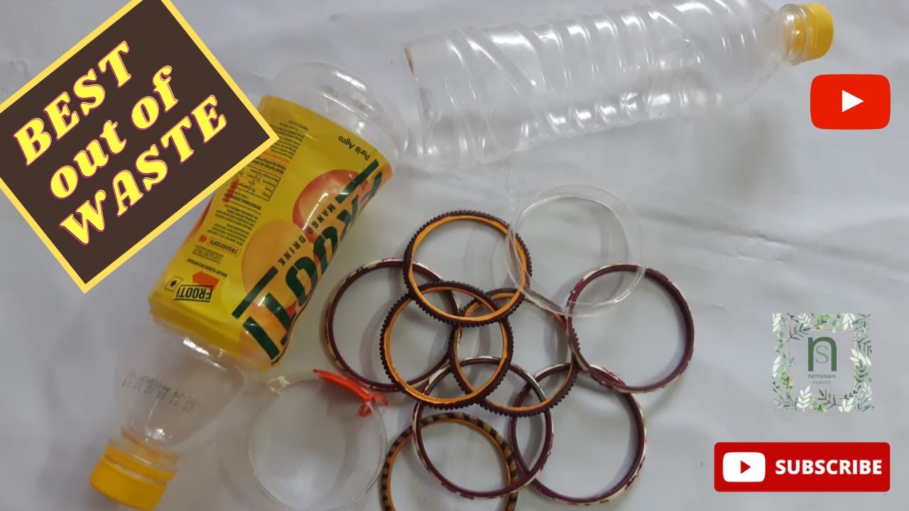 how to make bangles from waste plastic bottle | DIY best out of waste ...