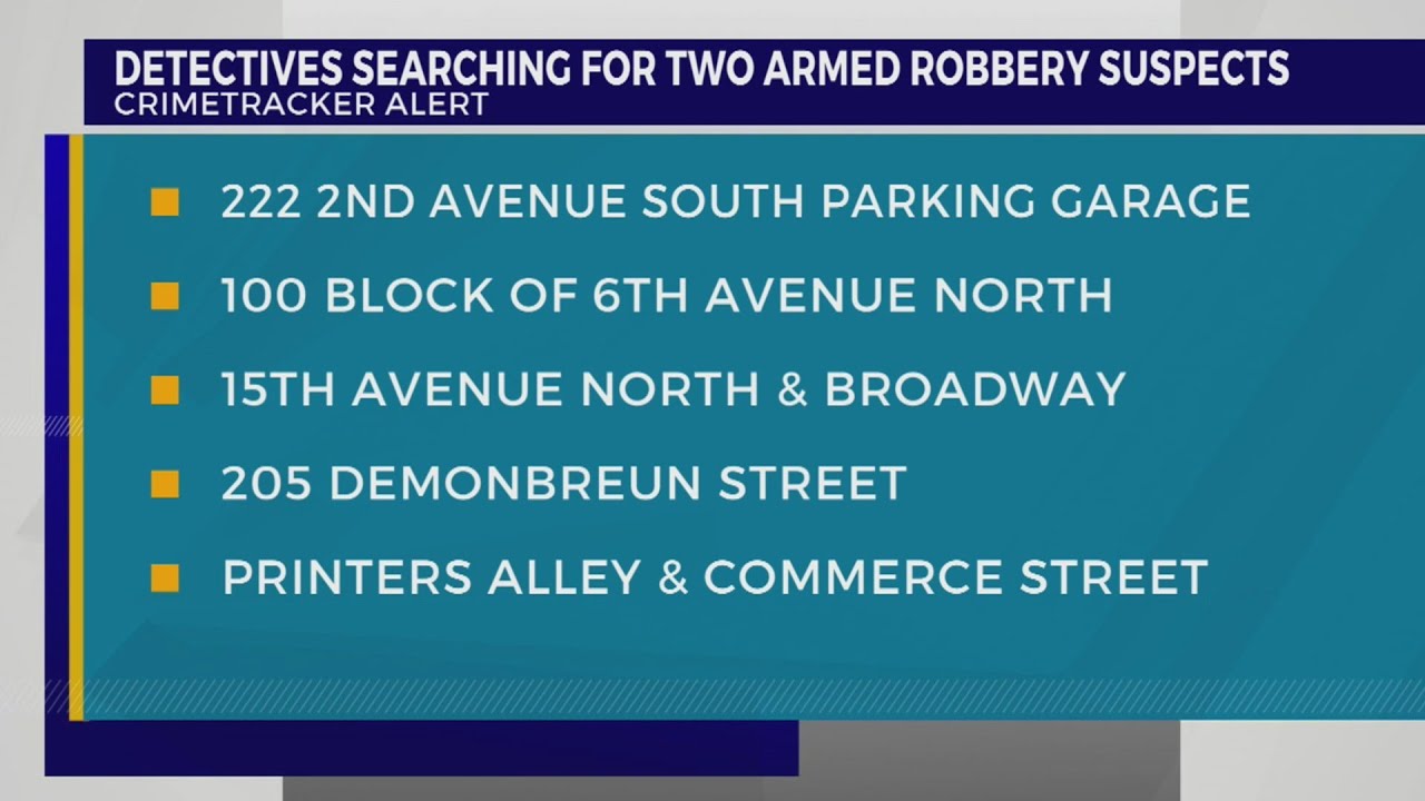 Detectives searching for two armed robbery suspects - YouTube