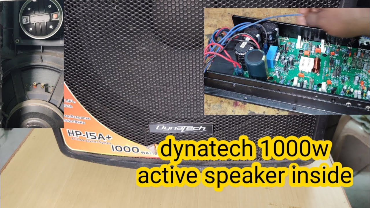 dynatech active speaker 1000w inside - YouTube