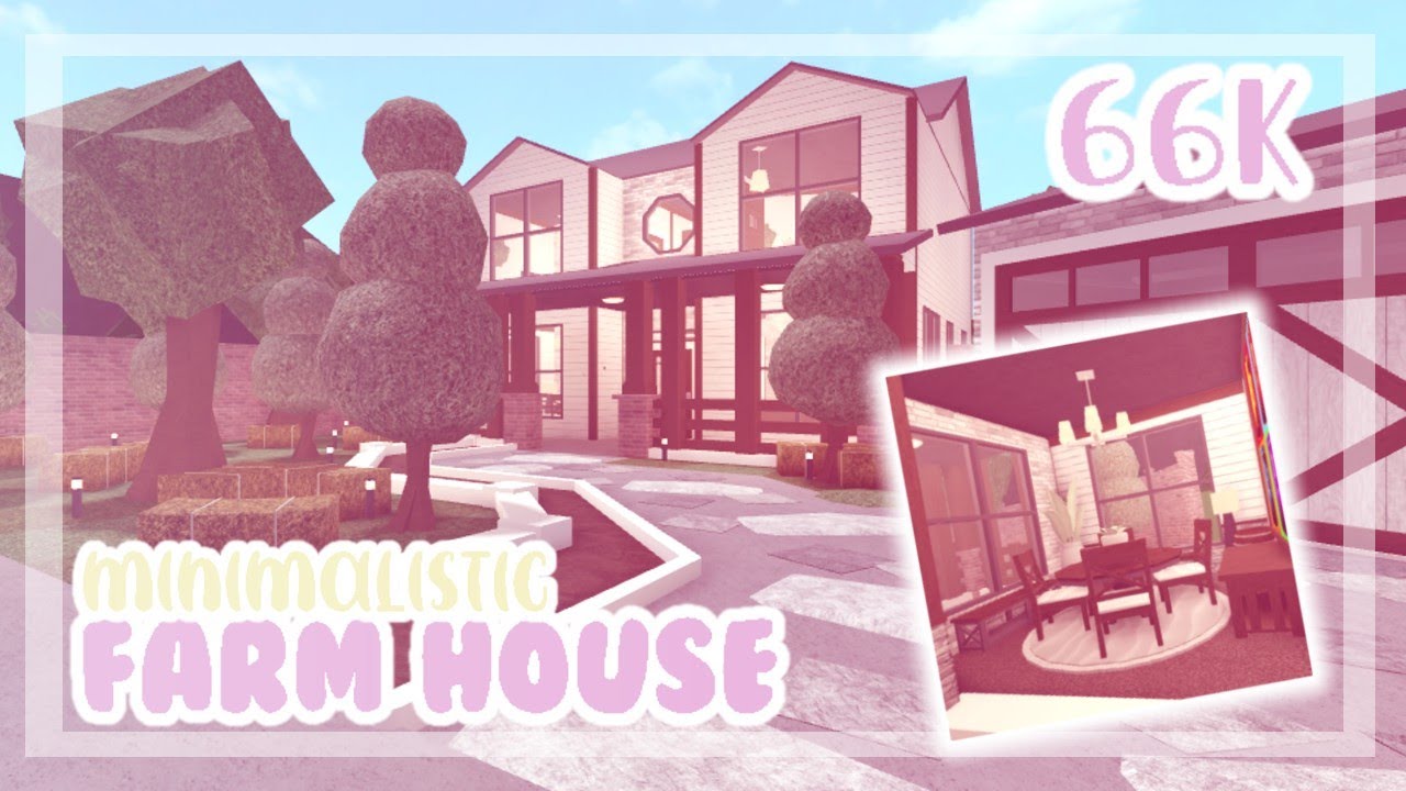 Minimalistic Farmhouse | Welcome to Bloxburg | Speedbuild | 66k - YouTube