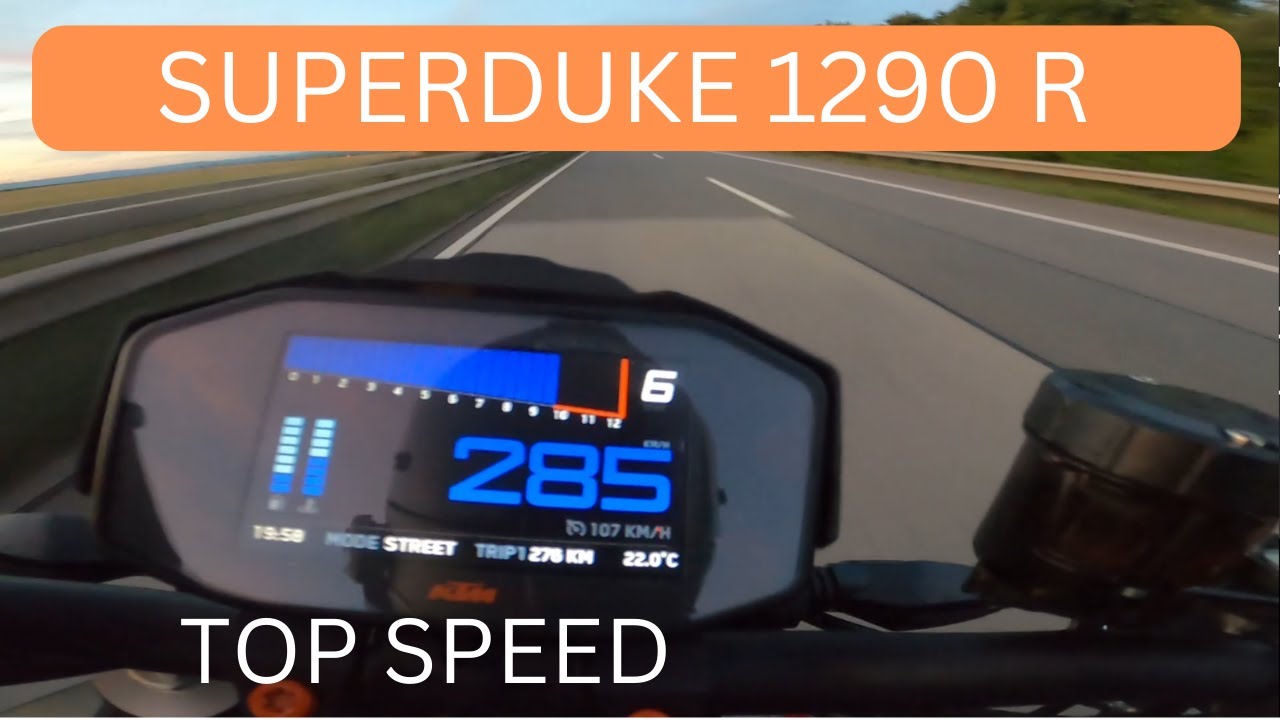 KTM 1290 Super Duke R | TOP SPEED 285KMH | German Autobahn - YouTube