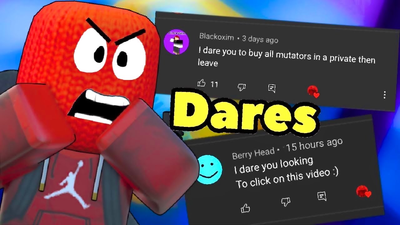 FUNNY ROBLOX Dares on Tower of Hell (10k special) - YouTube