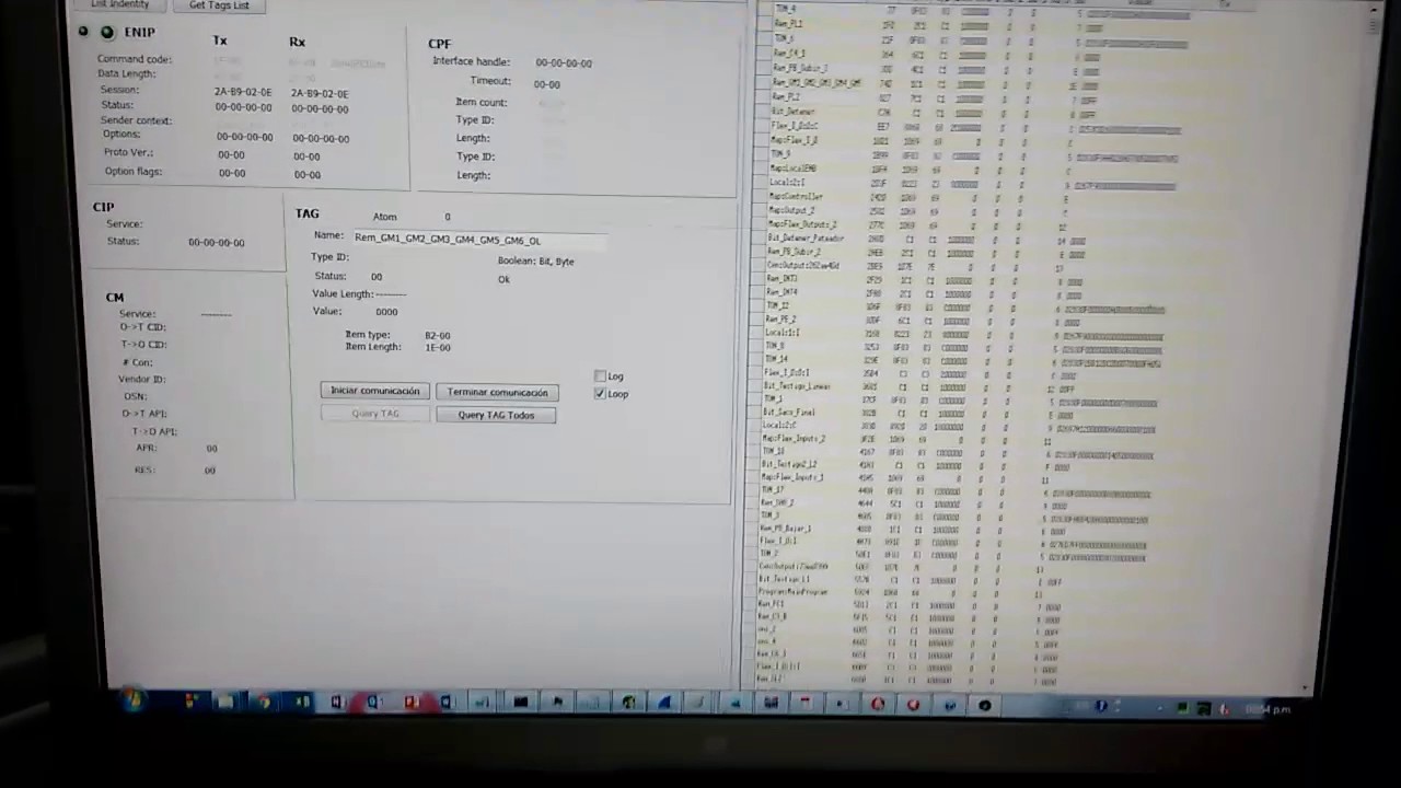 Lectura de tags en un PLC control logix vía ethernet/IP - YouTube